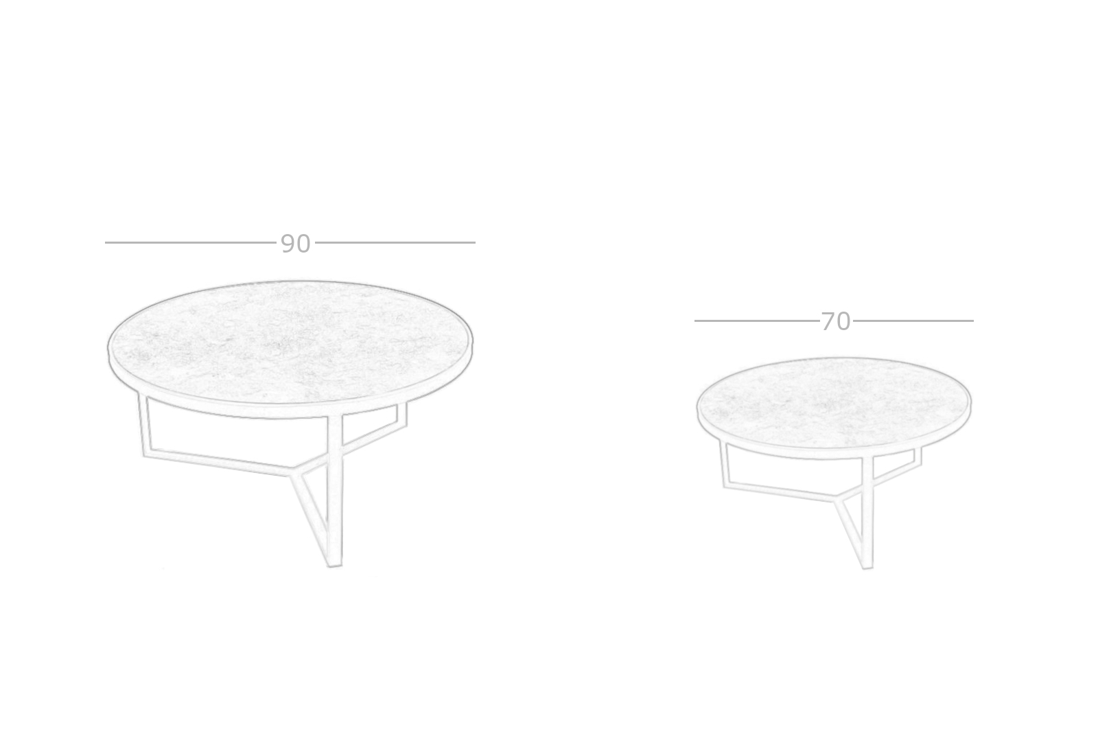 LINUX MIDDLE TABLE, SET OF MEDIUM & SMALL TABLES – casa.milanoint